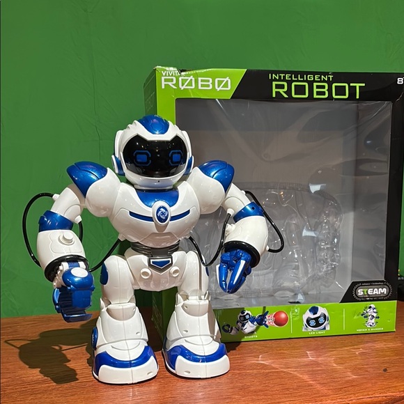 Vivitar | Toys | Viva Intelligent Robot Toy Blue And White | Poshmark